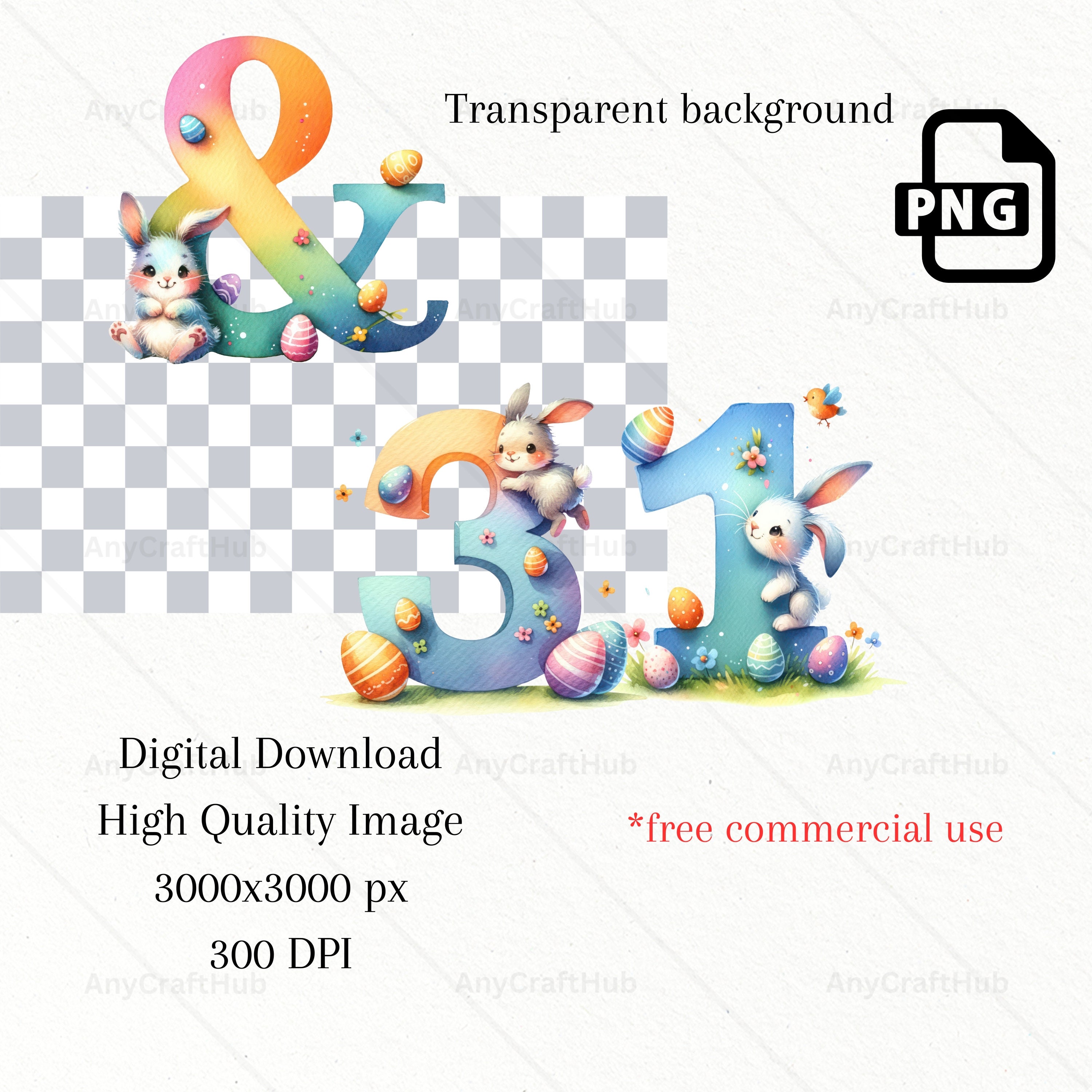 Easter Alphabet Clipart, Rabbit Letter, Alphabet & Number Png, Easter ...