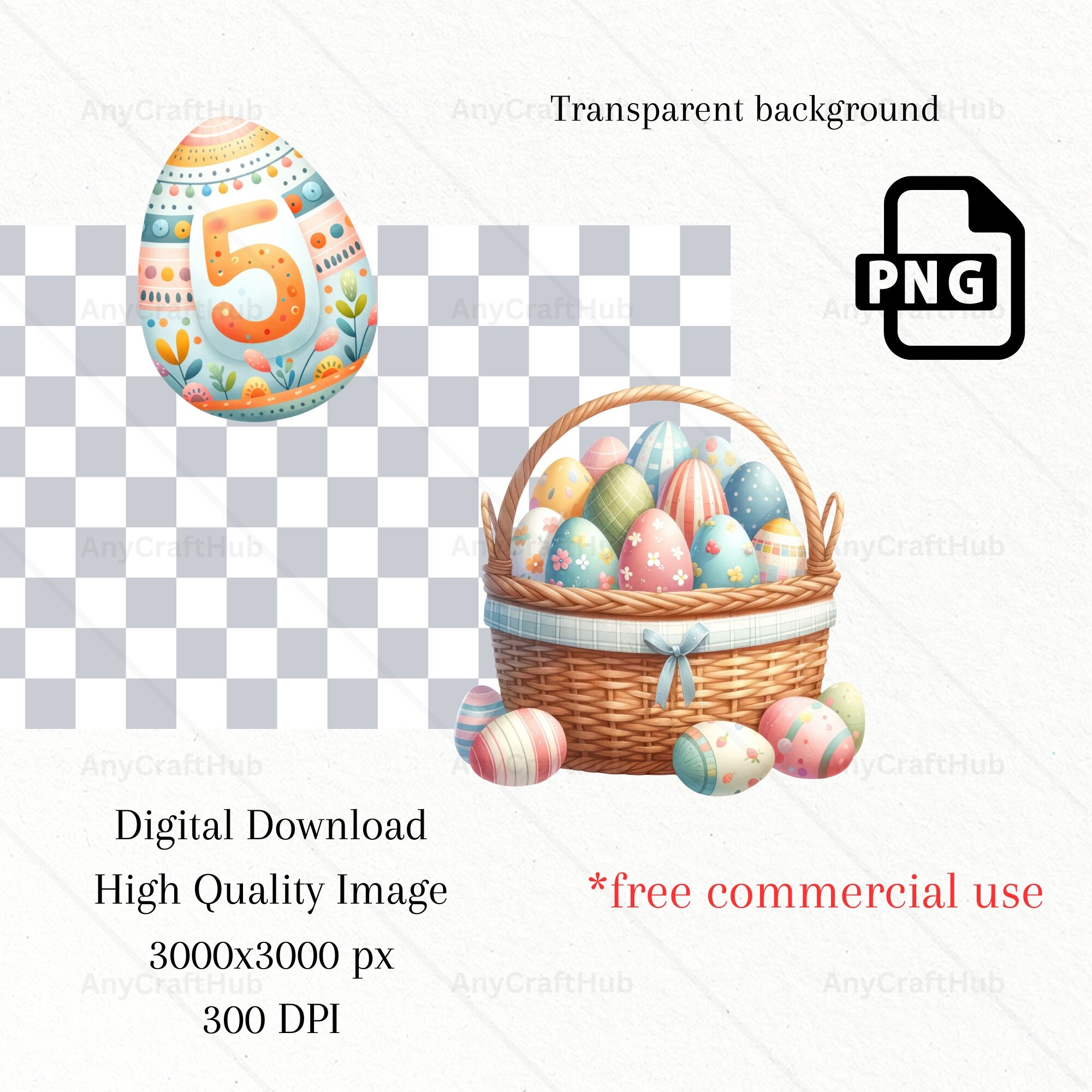 Easter Egg Clipart - Alphabet & Numbers Set, Eggs Letter, Watercolor ...
