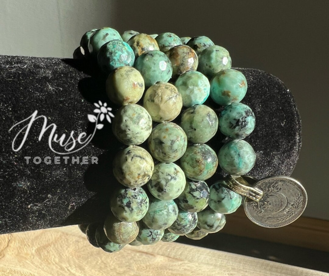 Sparkling Hulk Faceted African Turquoise 10mm - Etsy