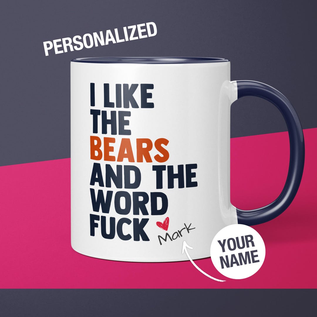 Personalized Bears Mug Chicago Bears Coffee Cup Gift for Him Husband ...