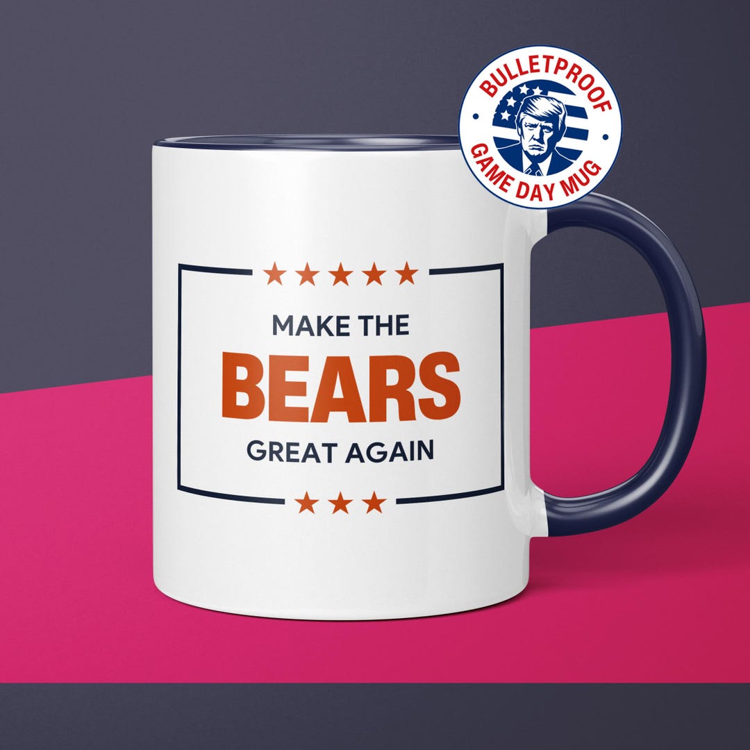 MAGA Bears Mug Chicago Bears Coffee Cup Gift for Him Funny Donald Trump ...