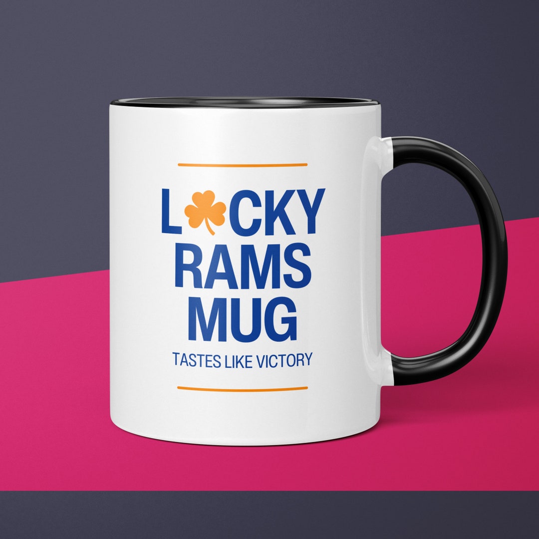 Lucky Rams Mug Los Angeles Rams Coffee Cup Gift for Him Husband Coffee Mug Gifts for Dad Rams ...