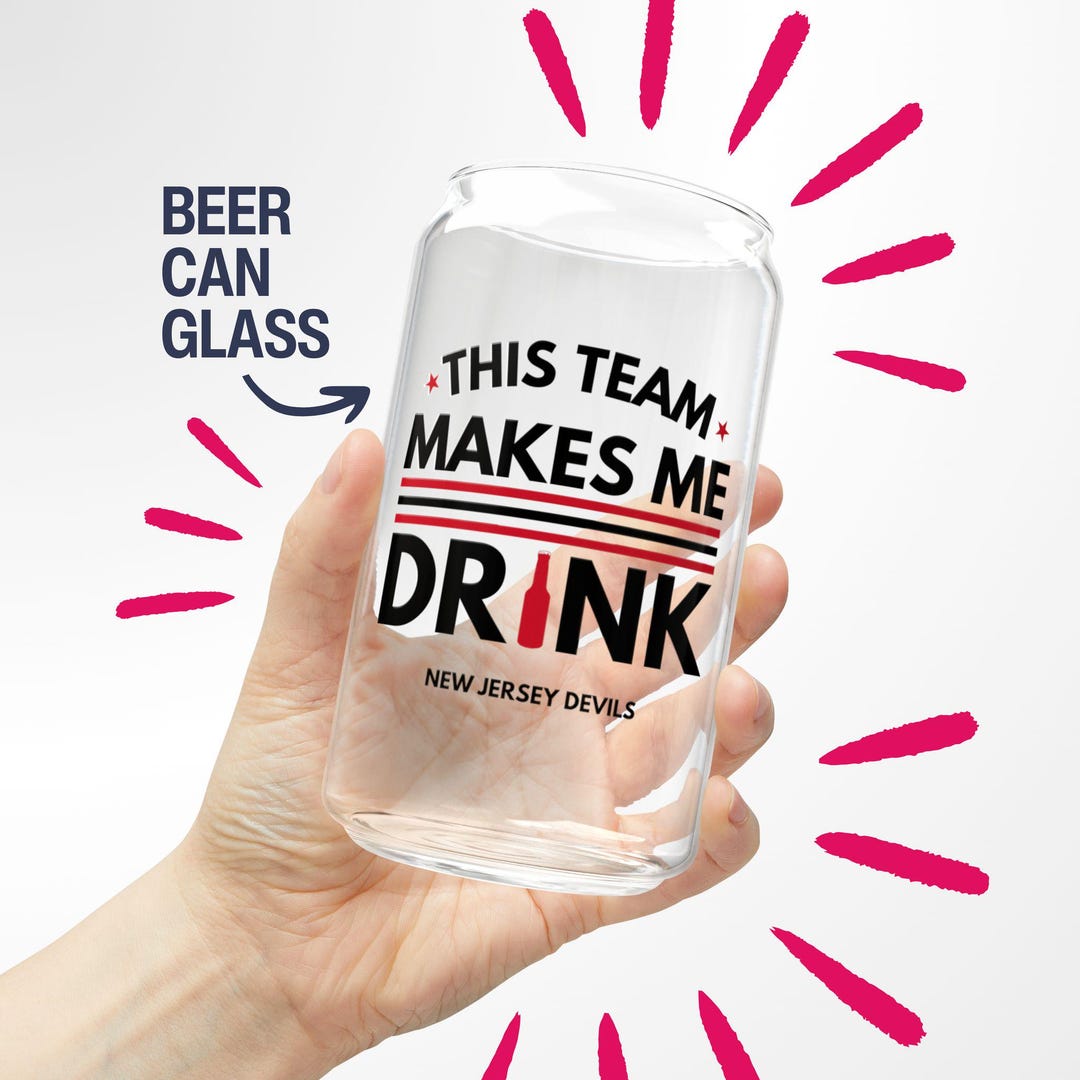 Devils Make Me Drink New Jersey Devils Beer Mug Gift for Him Iced ...