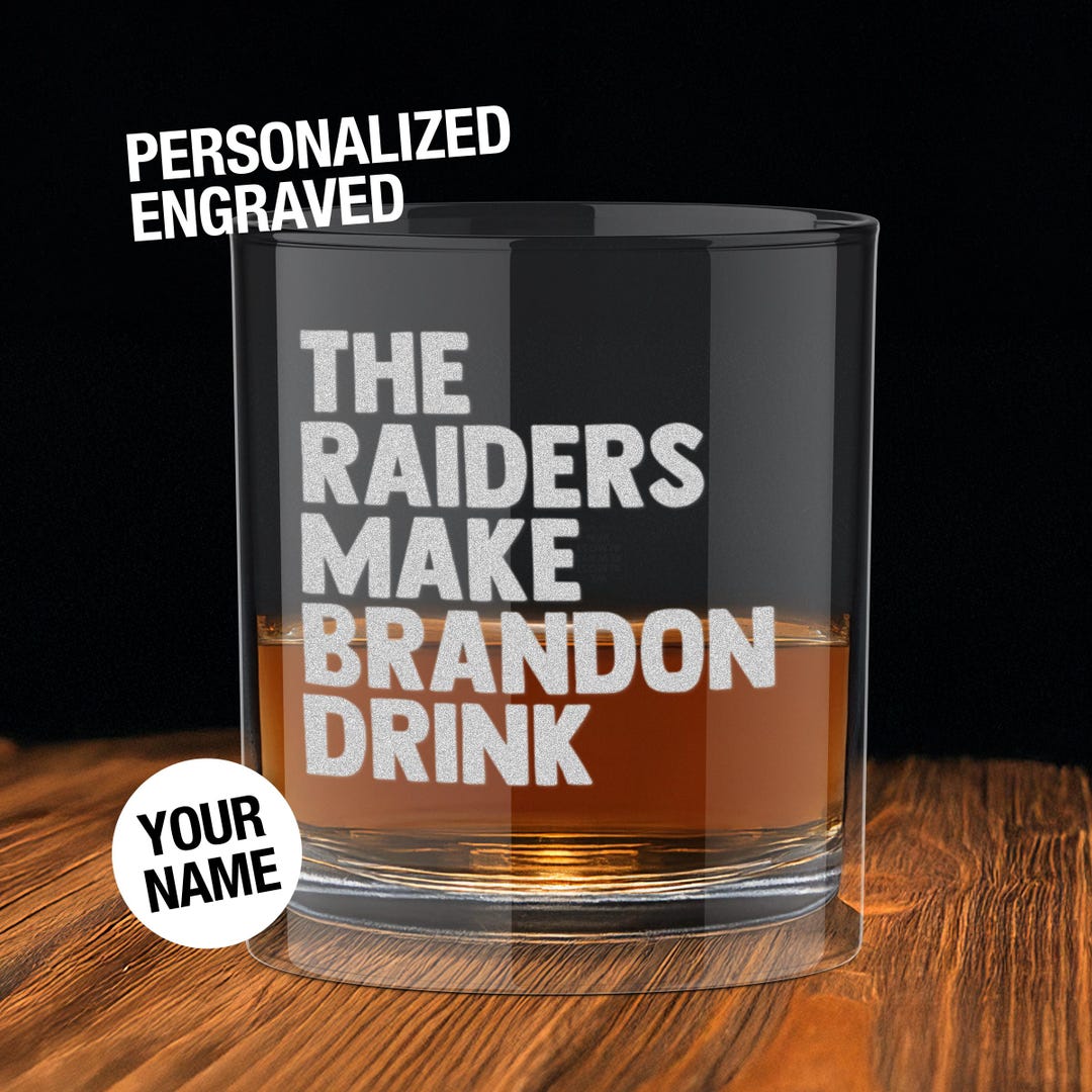 Personalized Las Vegas Raiders Engraved Whiskey Glass, the Raiders Make ...