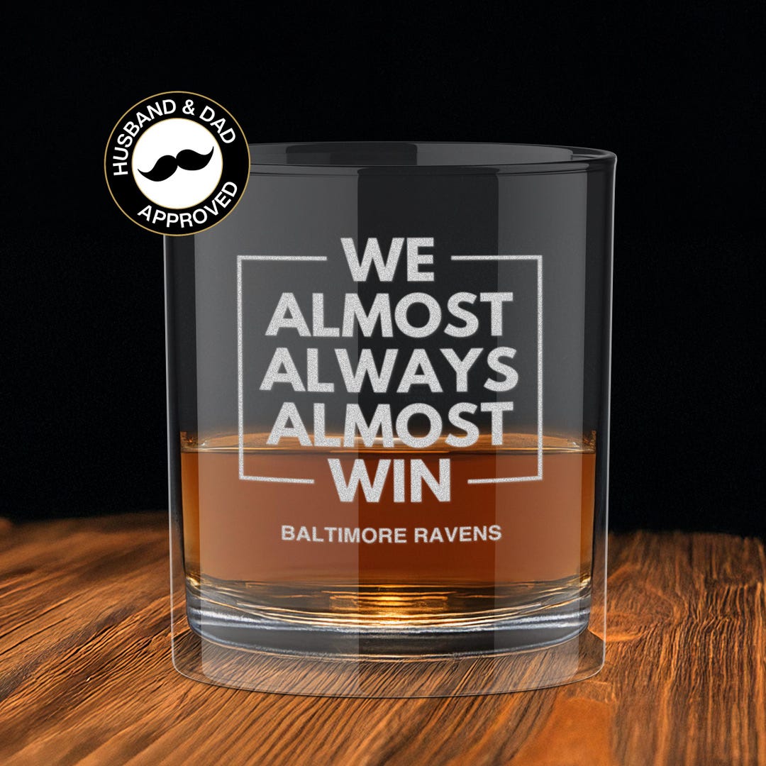 Baltimore Ravens Engraved Whiskey Glass, Ravens Bourbon 10oz Glass ...