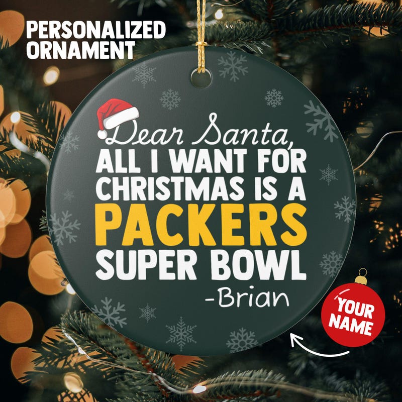 Green Bay Packers Christmas Ornament - Etsy