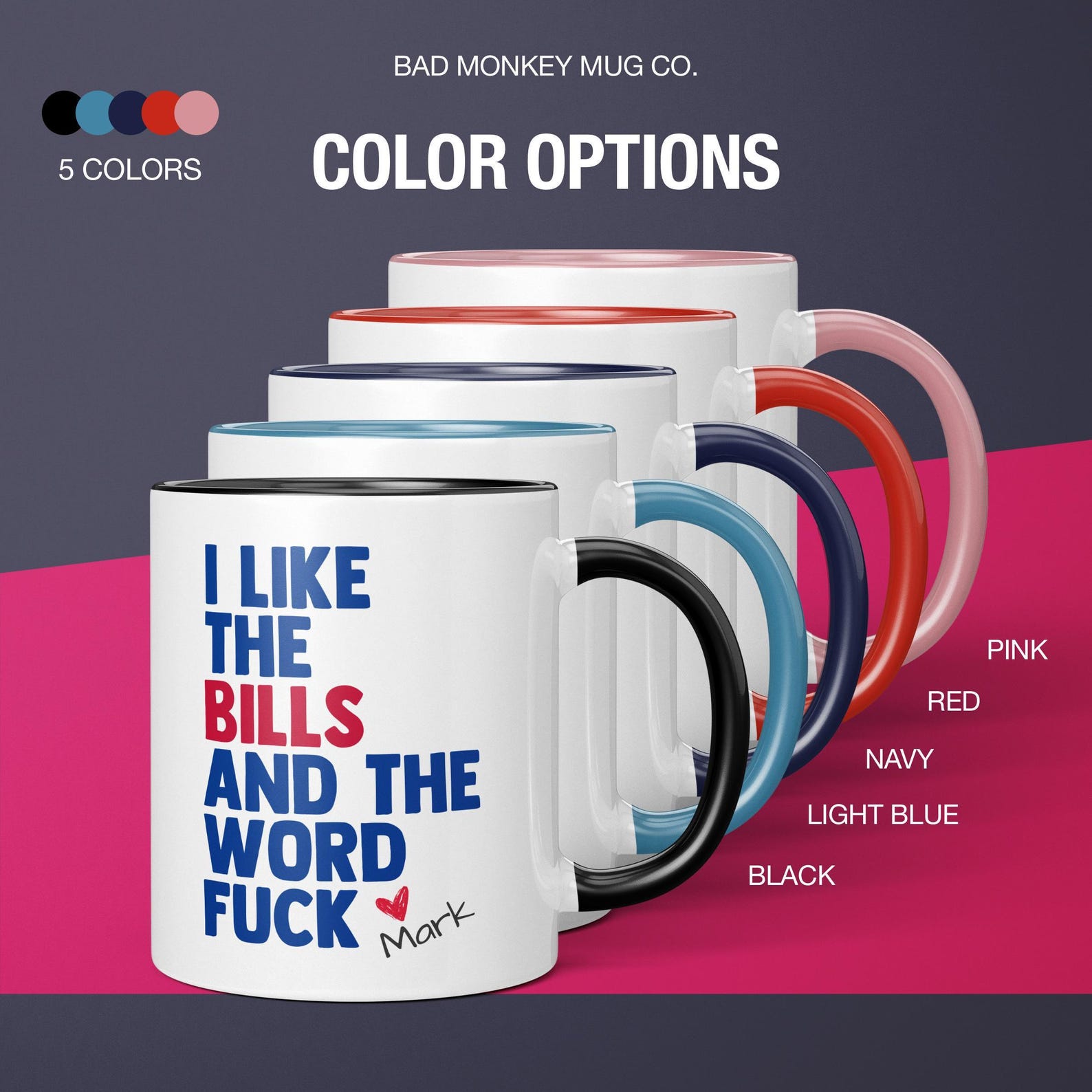 Personalized Bills Mug Buffalo Bills Coffee Cup Gift for Him Husband ...