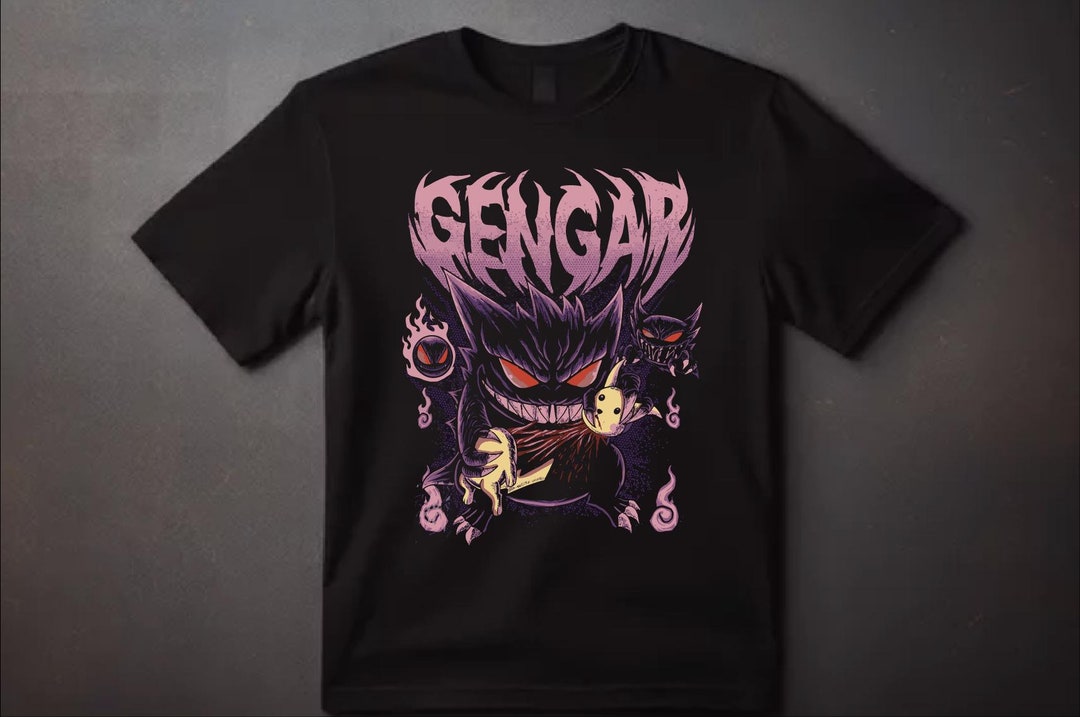 Ghost Pokemon T-shirt - Gengar, Haunter & Gastly Design - Etsy