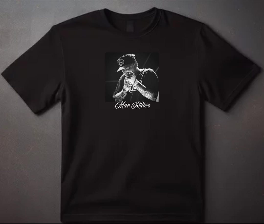 Mac Miller Shirt, Mac Miller Tribute Tee, Rapper Vintage T-shirt, Hip ...