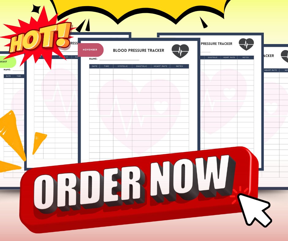 Printable A4 Vital Signs | Health | Blood Pressure Tracker - Etsy