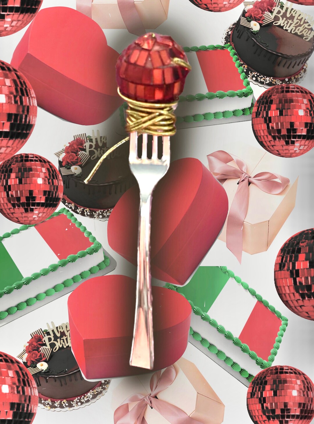 Disco Spaghetti & Meatball Disco Ball Gift Topper Ornament, Italian ...