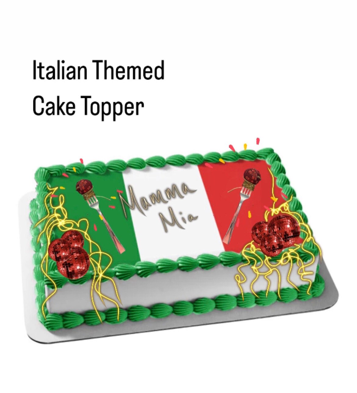 Disco Spaghetti & Meatball Disco Ball Gift Topper Ornament, Italian ...