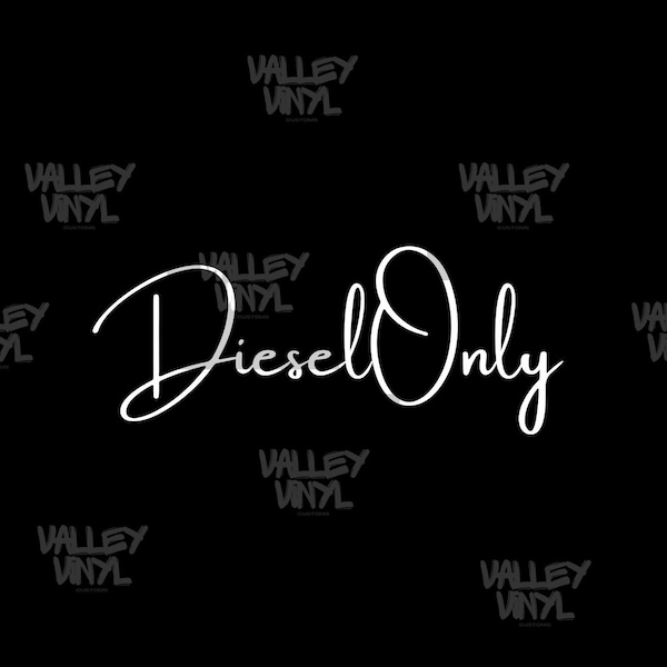 Diesel Only Decal - Etsy