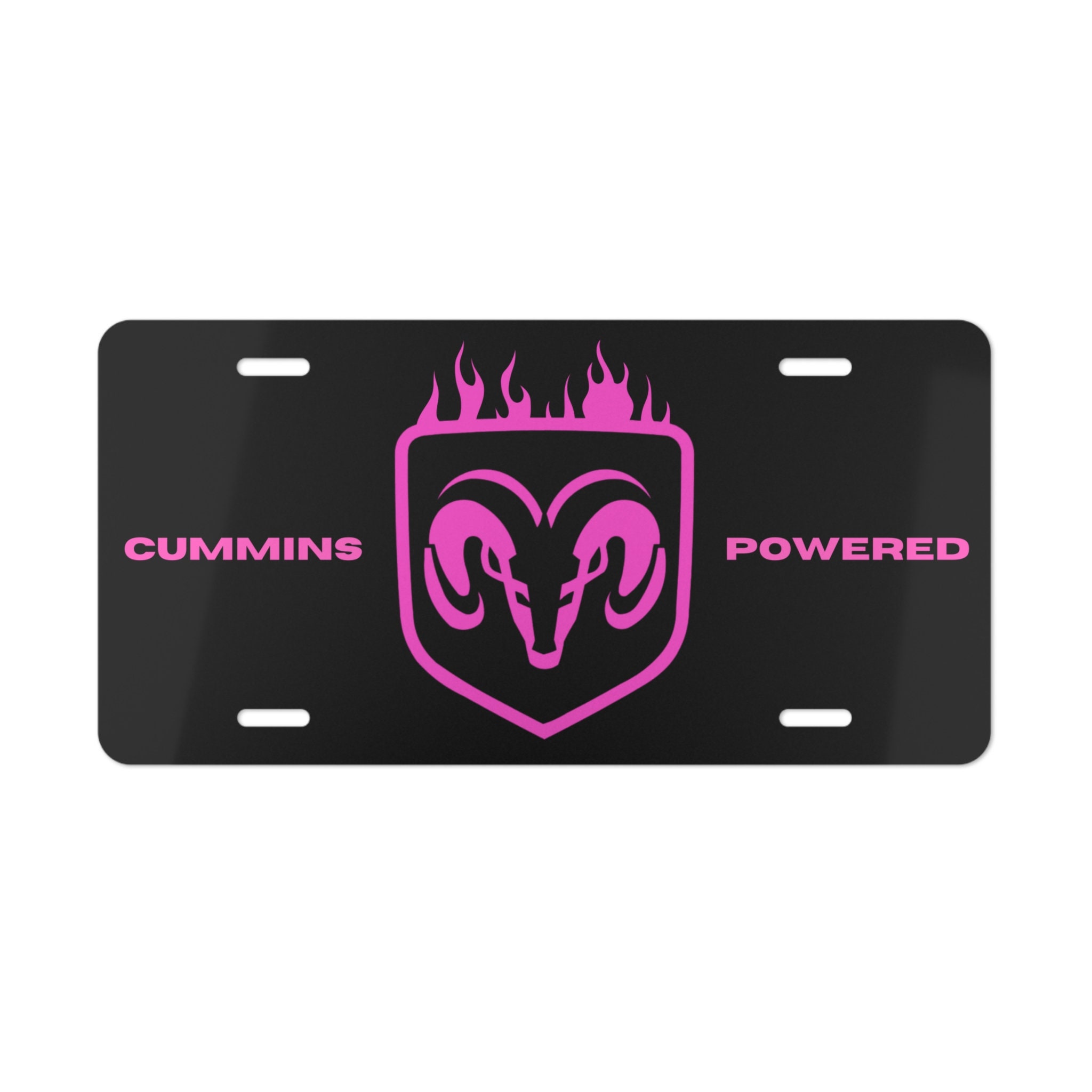 Cummins Powered Dodge Ram Logo License Plate, Truck Accessories, Diesel ...