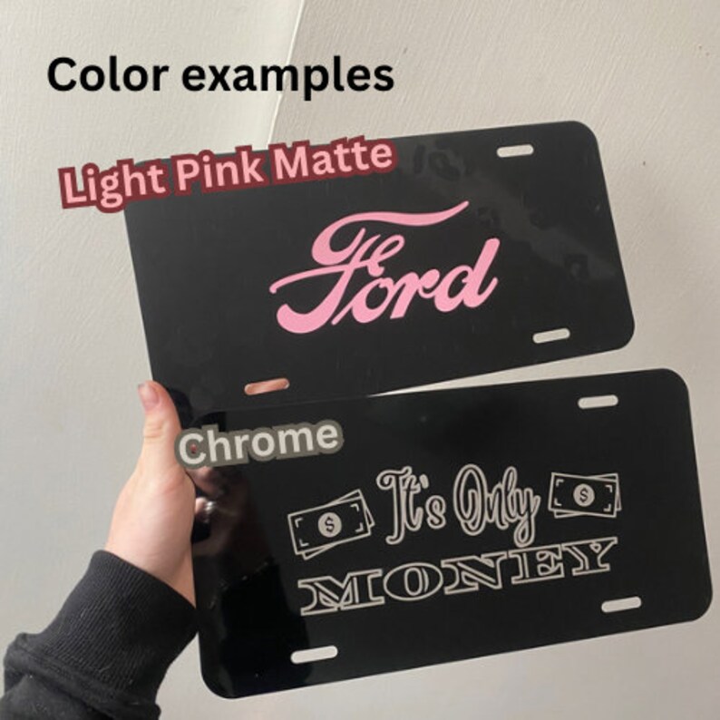 Custom Black Gloss License Plate Many Colors and Fonts Custom Car ...