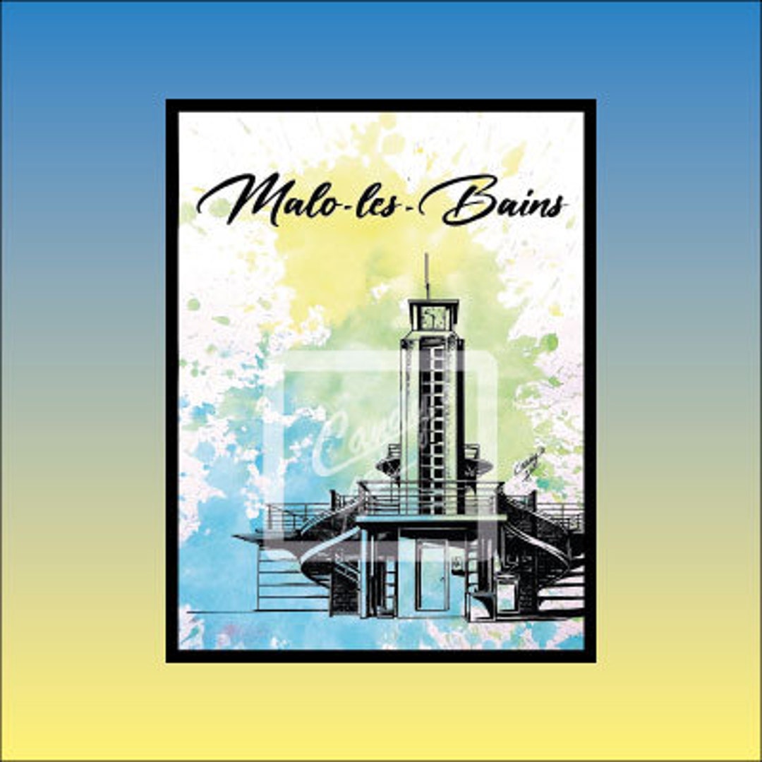 Poster Malo-les-bains - the First Aid Station - - Etsy Australia