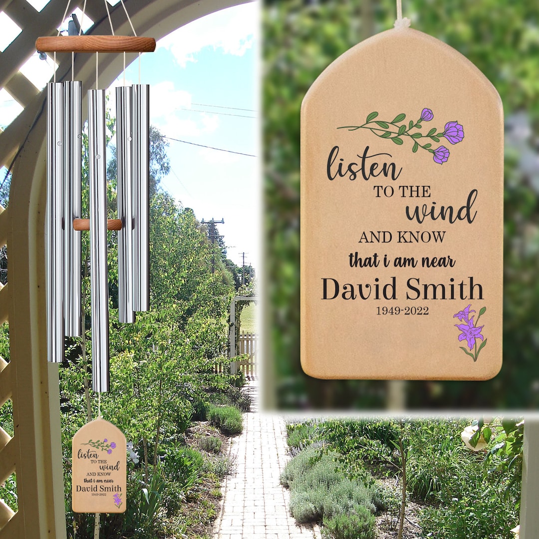 Memorial Wind Chime, in Loving Memory Wind Chime, Remembrance Wind ...