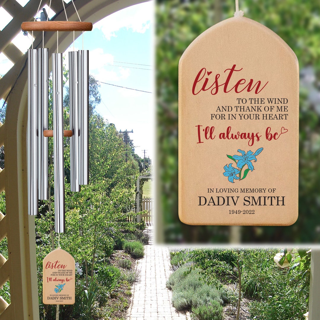 Memorial Wind Chime, in Loving Memory Wind Chime, Remembrance Wind ...