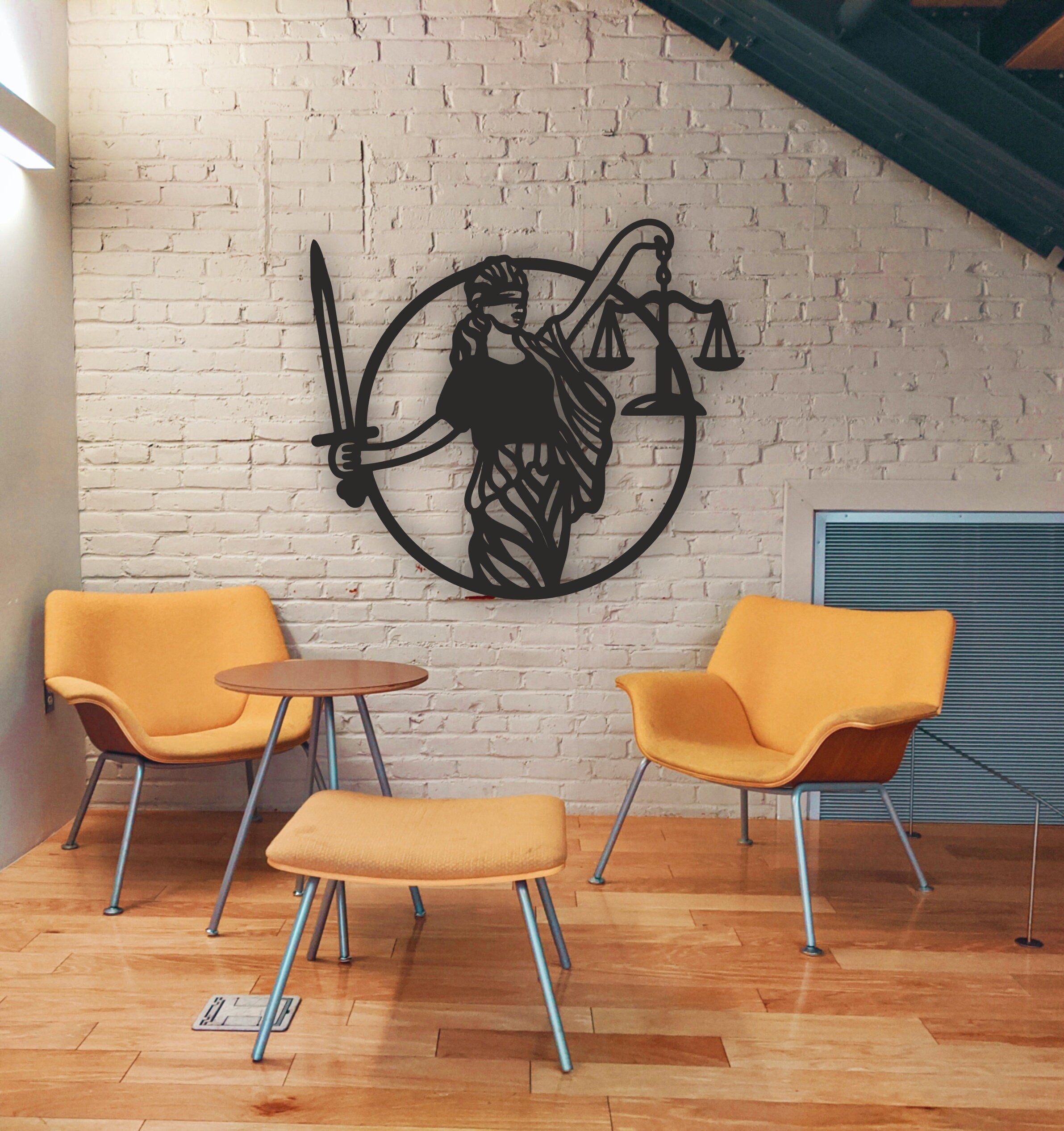 Lady Justice Metal Wall Decor Lady Justice Metal Wall Art Goddess of ...