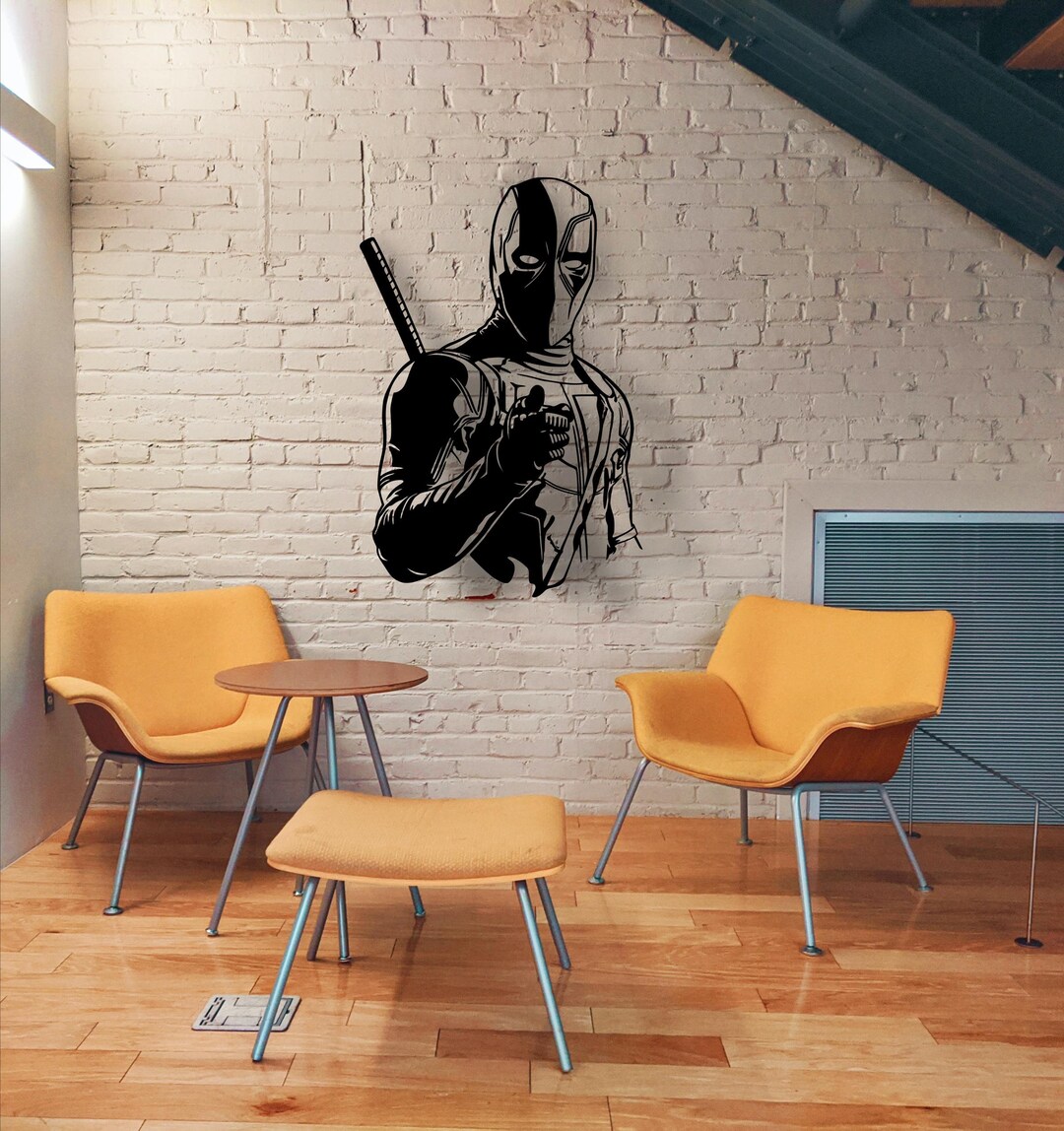 Metal Deadpool Wall Decor Metal Deadpool Wall Art Metal Wall Decor ...