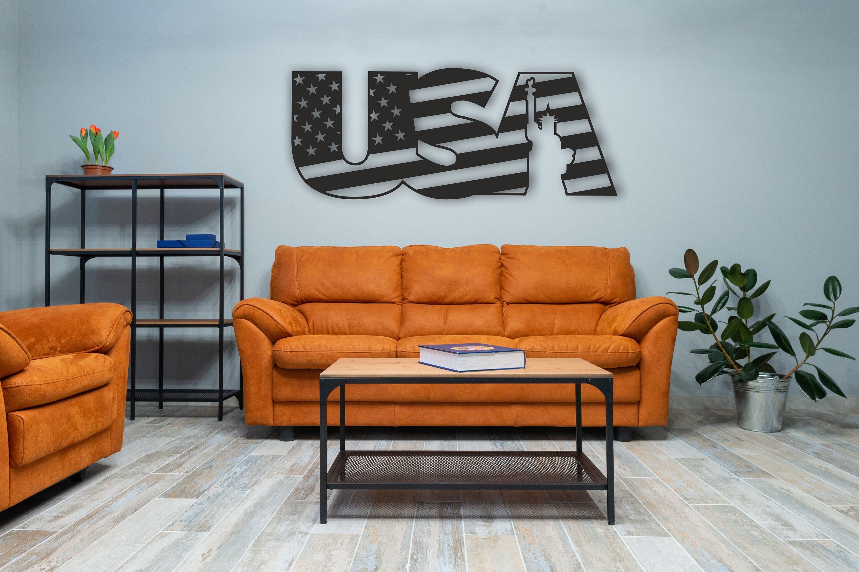 American Flag Wall Decor Liberty Statue Wall Decor Metal Wall Decor ...