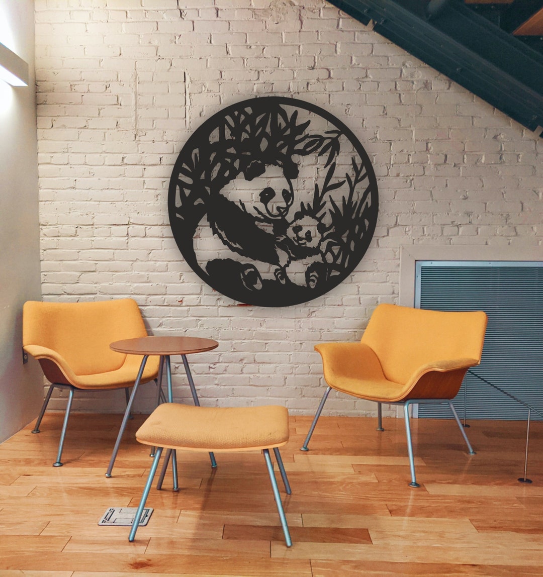 Metal Panda Wall Decor Metal Panda Wall Art Metal Wall Decor Metal Wall ...