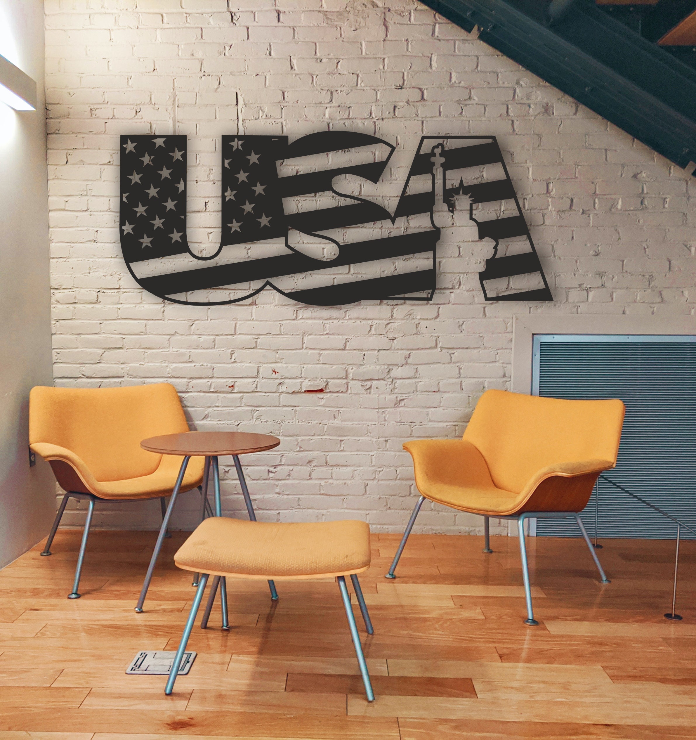 American Flag Wall Decor Liberty Statue Wall Decor Metal Wall Decor ...