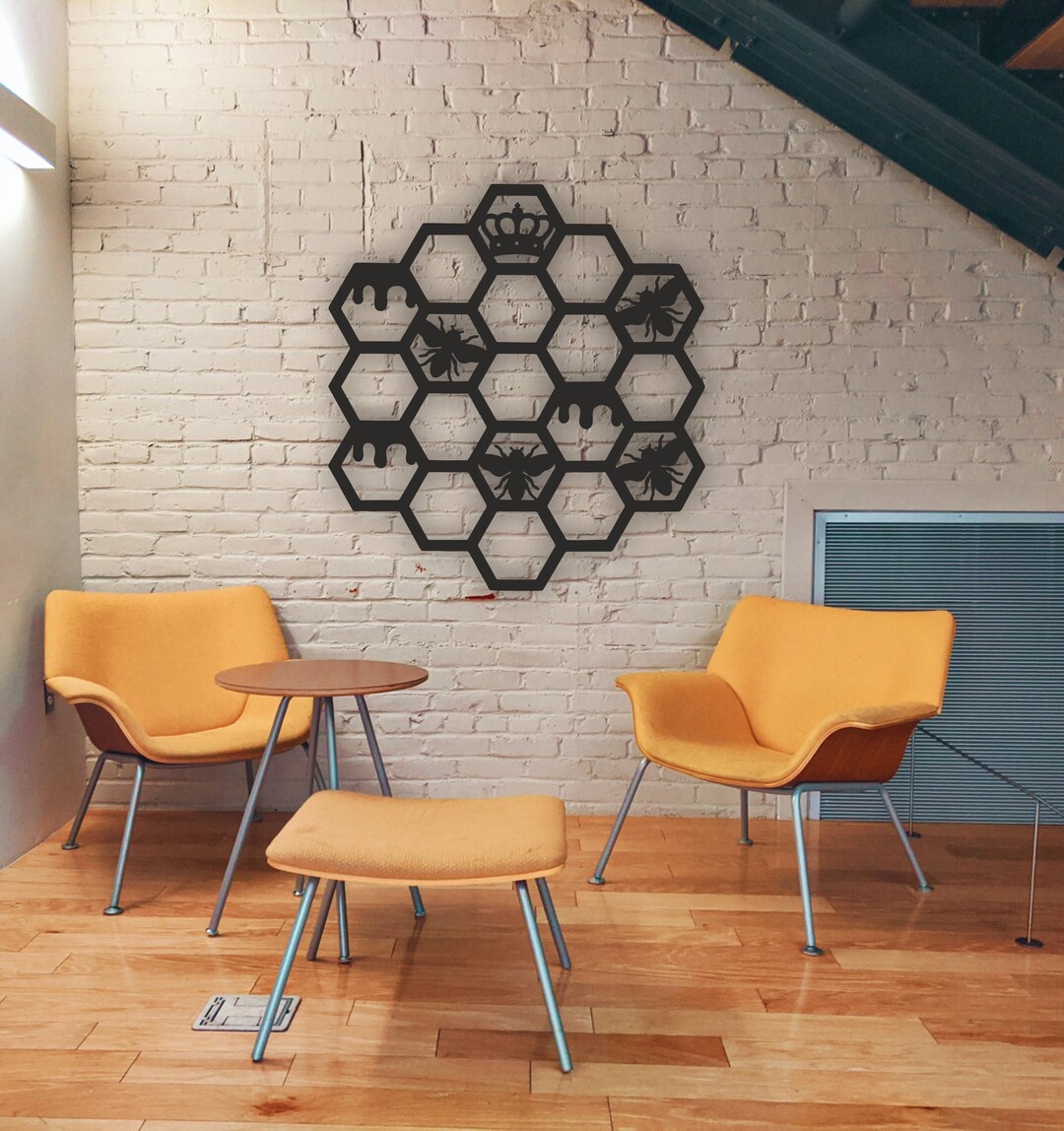 Metal Bee Wall Decor Metal Bee Wall Art Metal Beehive Wall Decor Metal ...
