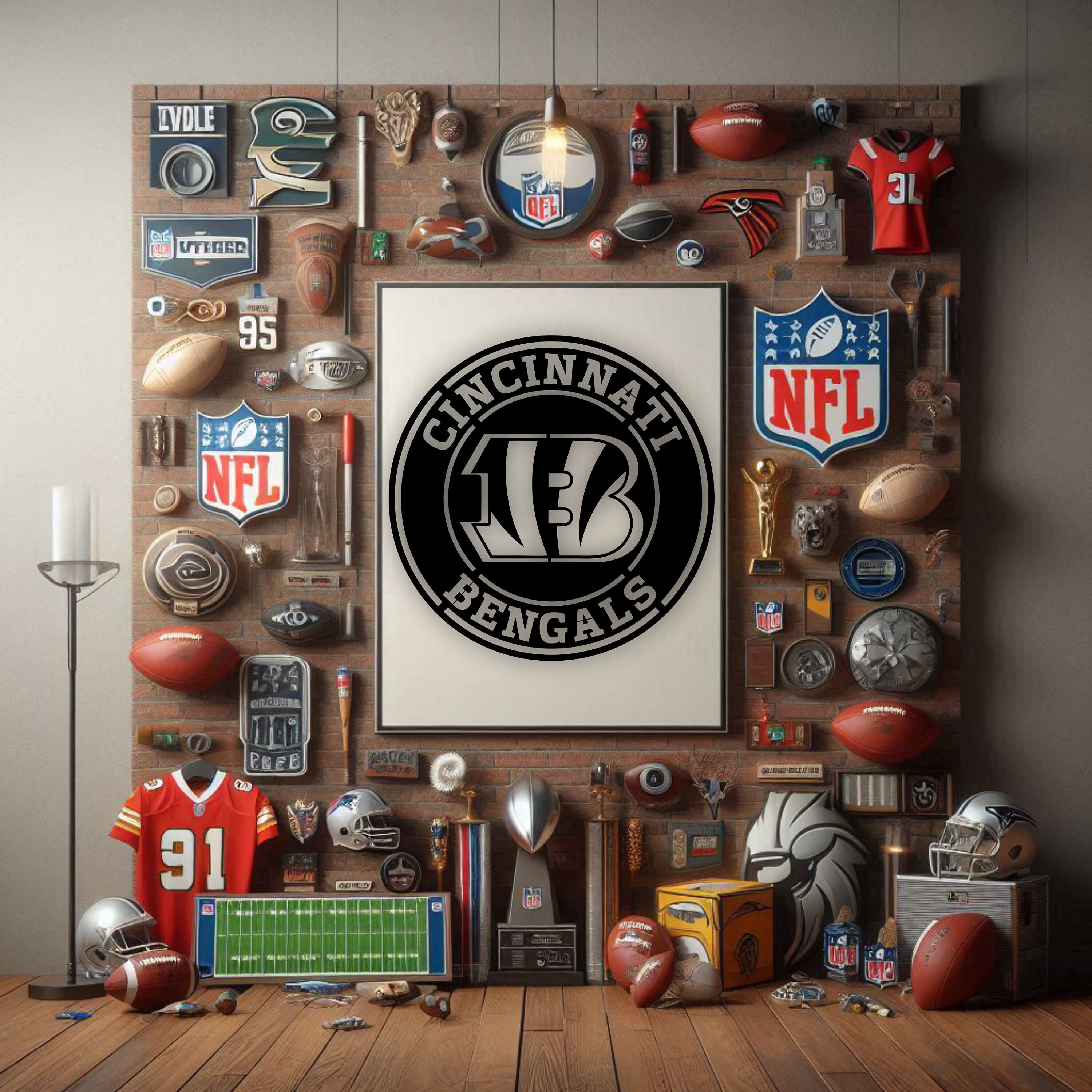 Metal American Football Team Wall Decor Metal American Football Team ...