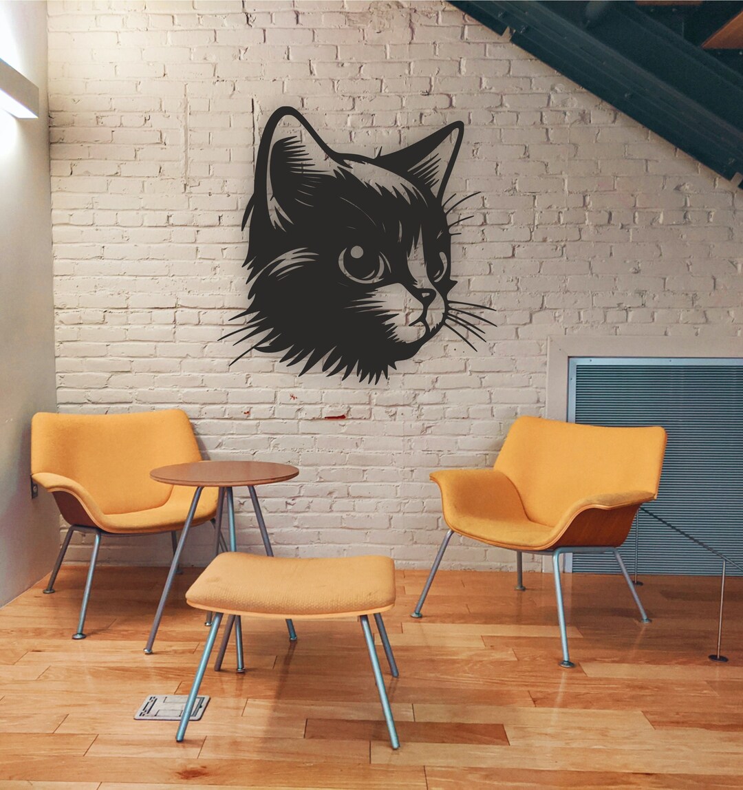 Metal CAT Wall Decor Metal CAT Wall Art Metal Wall Decor Metal Wall Art ...