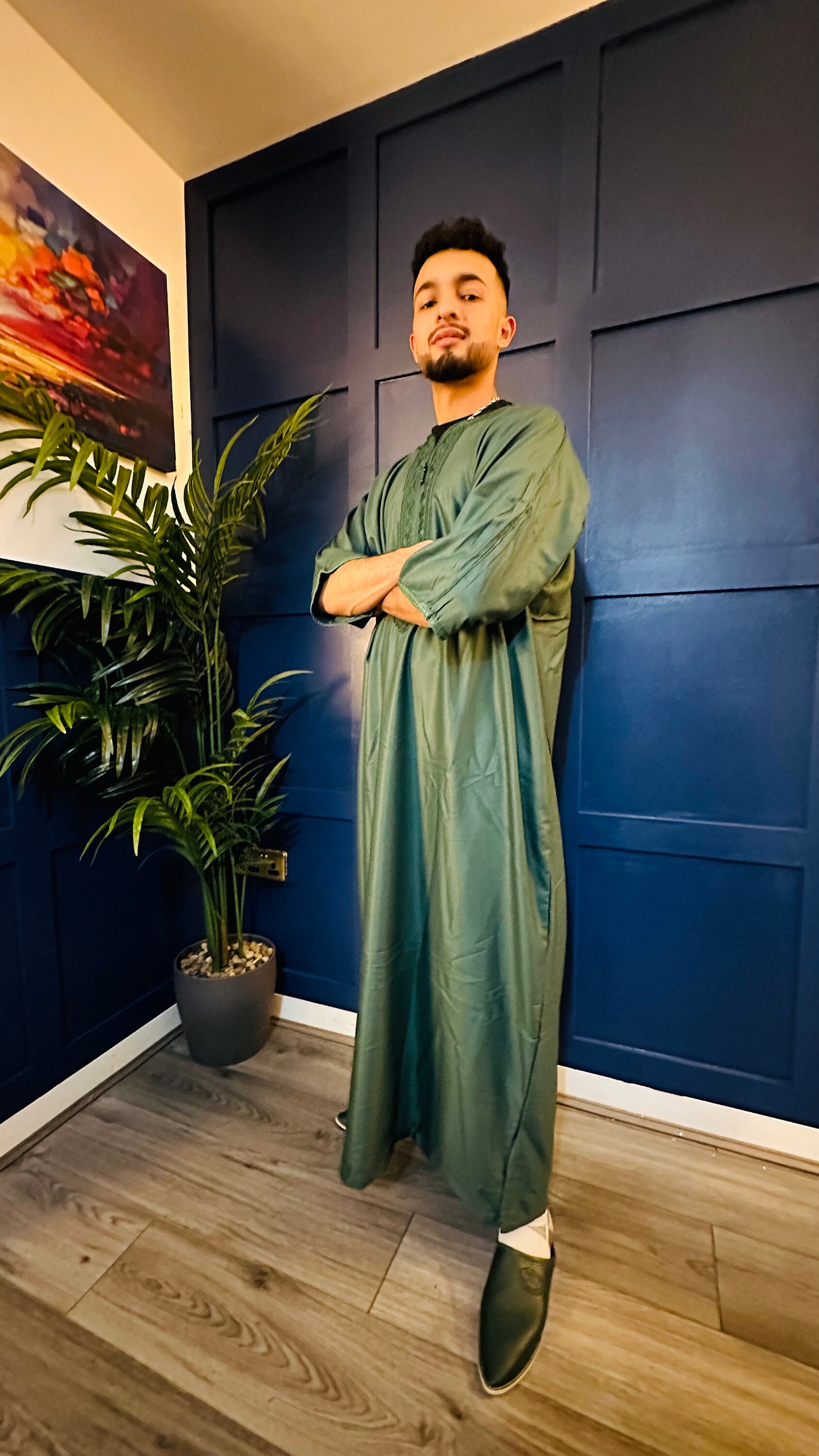 Men's Moroccan Islamic Kaftan/kandoura/thobe/jubbah Eid/ramadan Outfit ...