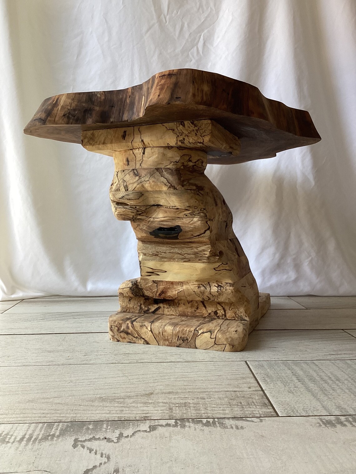 Side Table With Live Edge Walnut - Etsy