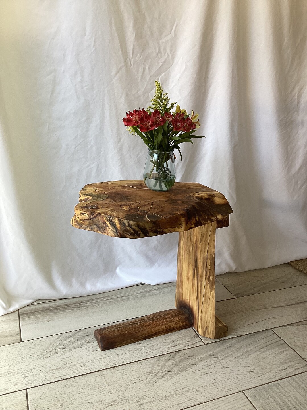 Side Table With Live Edge - Etsy