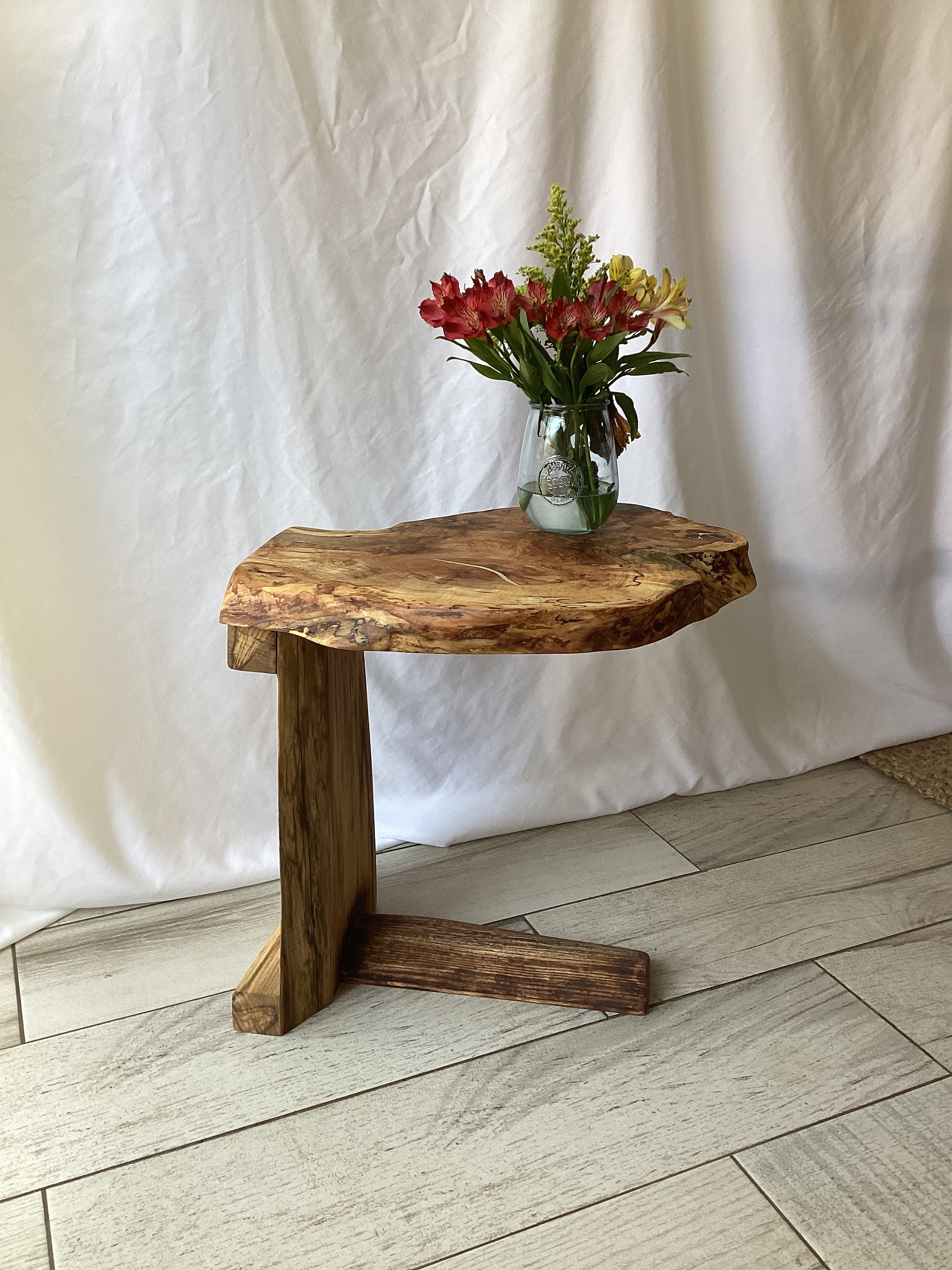 Side Table With Live Edge - Etsy