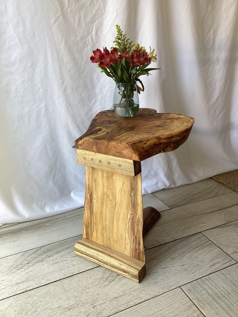 Side Table With Live Edge - Etsy