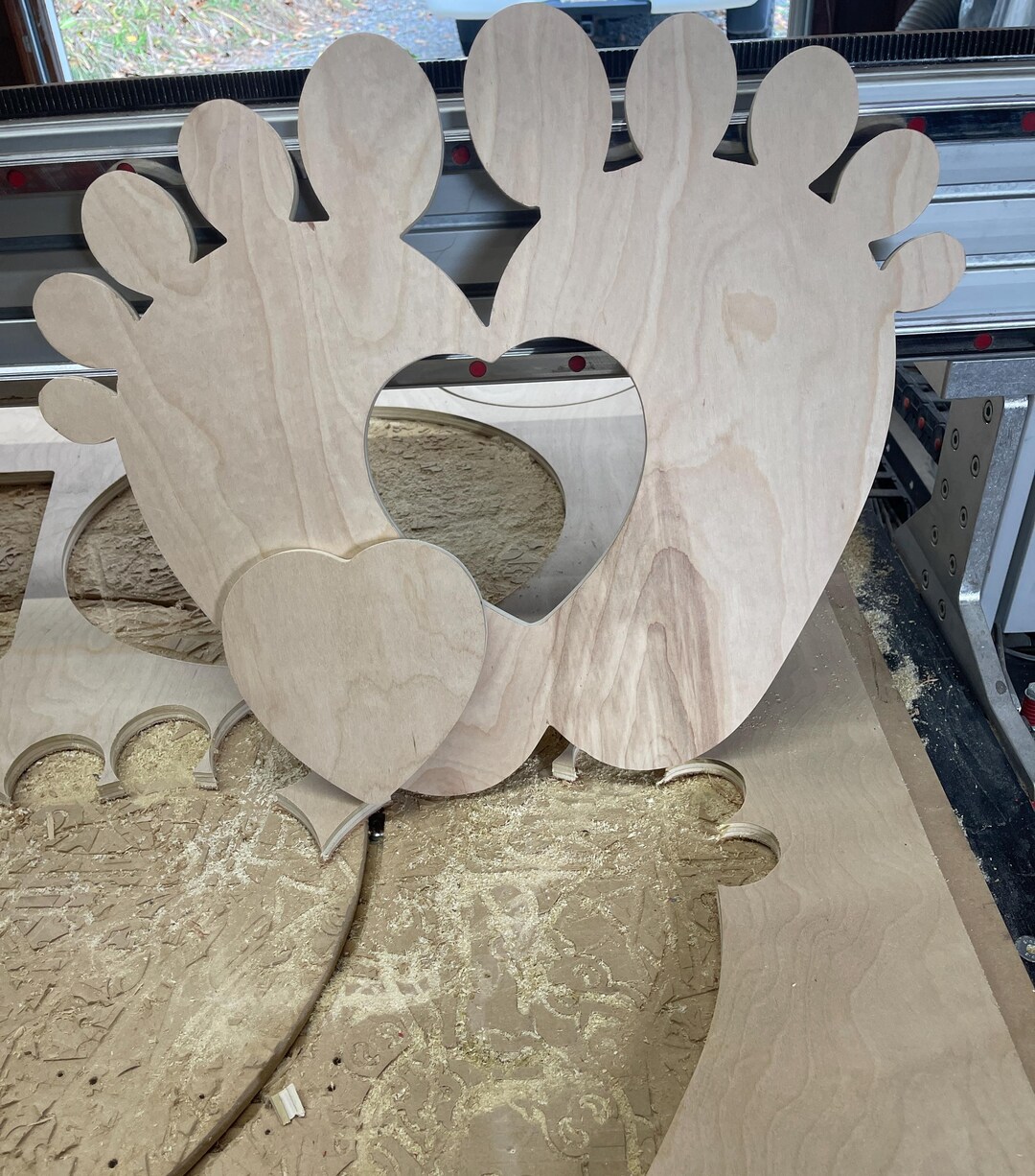 Love Footprints With Heart Shipping Included. - Etsy
