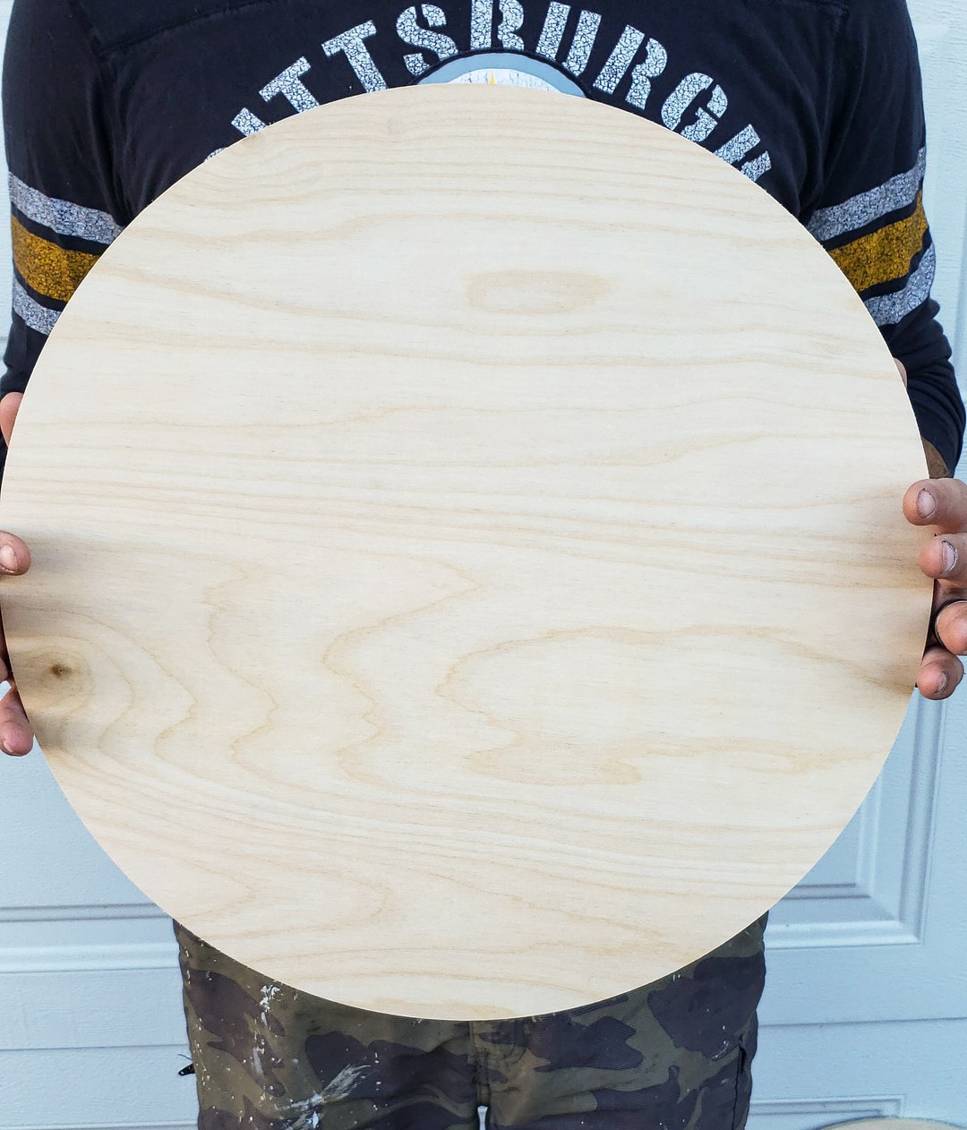 12"x12" 1/2" Wood Round Door Hangers Crafts Weddings Holidays ...