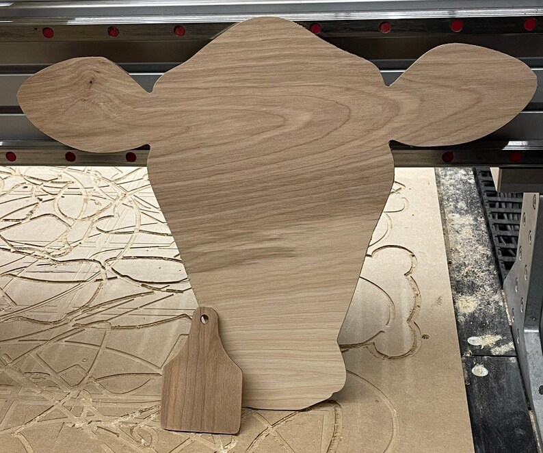 18x14x 1/4 Cow Head - Etsy