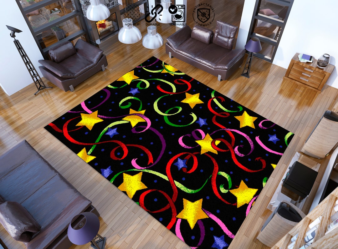 Arcade Rug, Game Room Rug, Custom Rug, Arcade Modern Decor Rug, Bowling ...