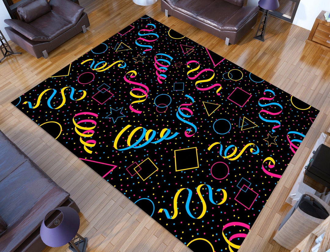 Bowling Alley Carpet, Arcade Rug, 80s Arcade Carpet, Game Room Rug,star ...