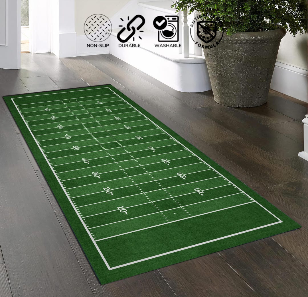 American Football Rug, Soccer Field Rug, Football Field Rug, Gift for ...