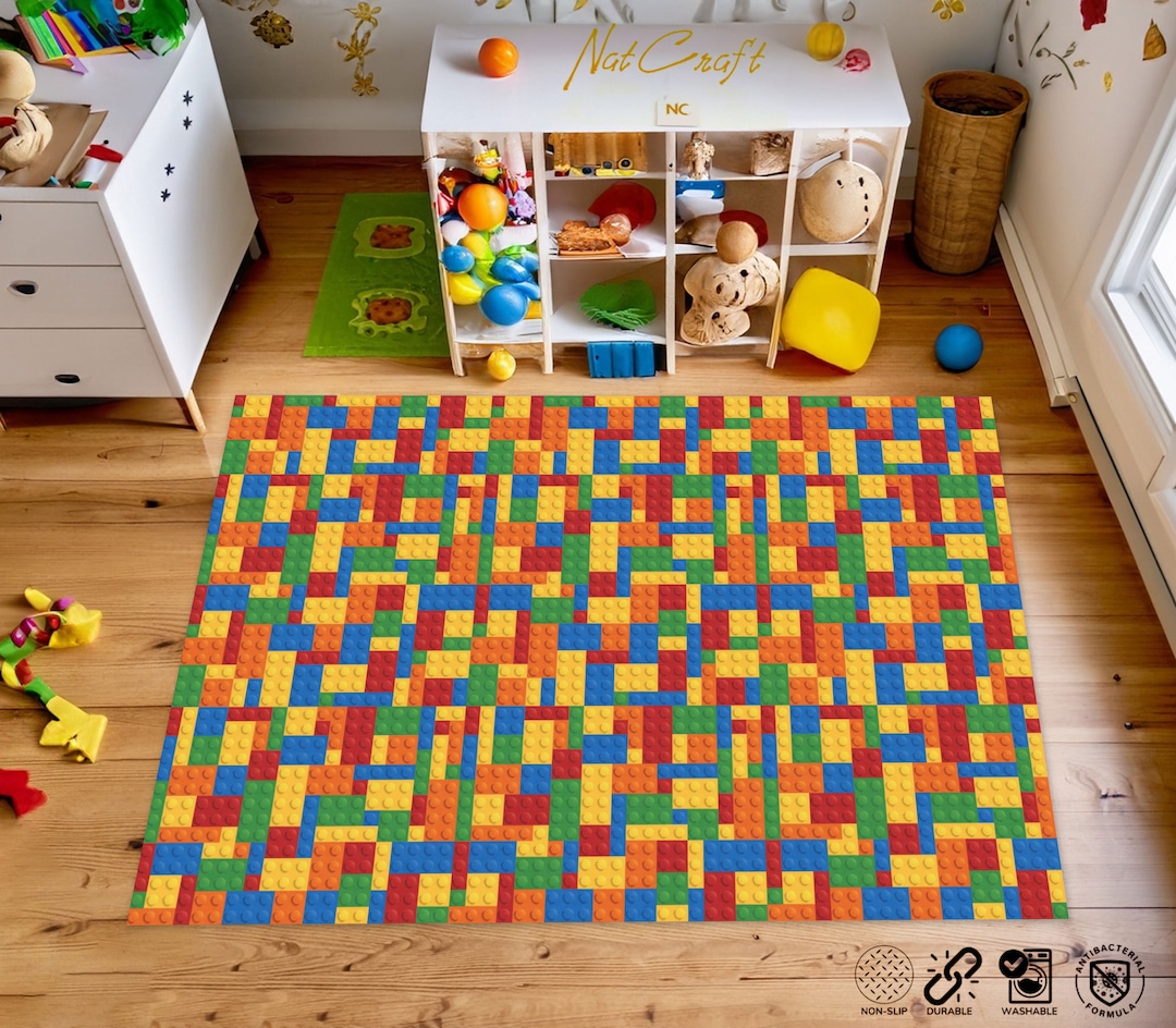 Lego Rug, Playground Ultra Soft Rug, Kids Room Rug, Gift for Kids, Lego ...
