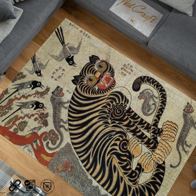 Tiger Silk Painting - Etsy