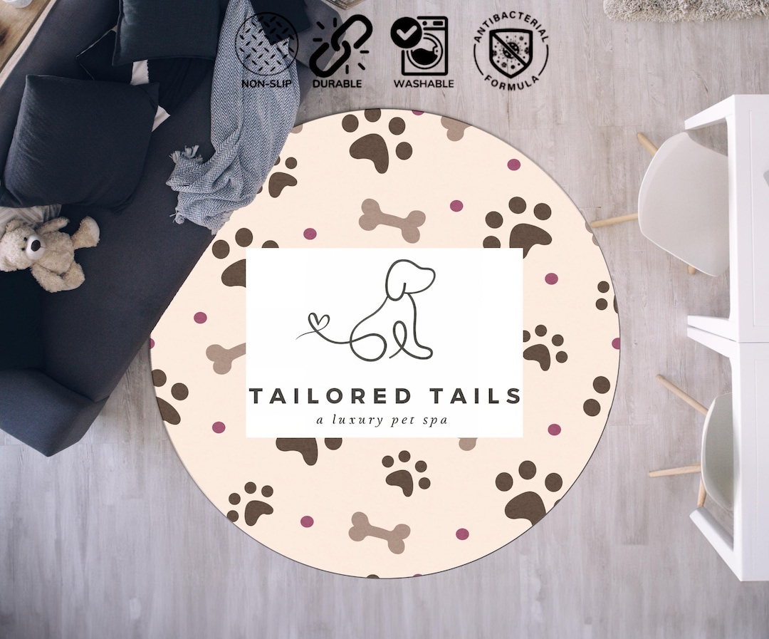 Custom Dog Paw Rug, Custom Logo Rug, Custom Shop Rug, Dog Pet Paw ...