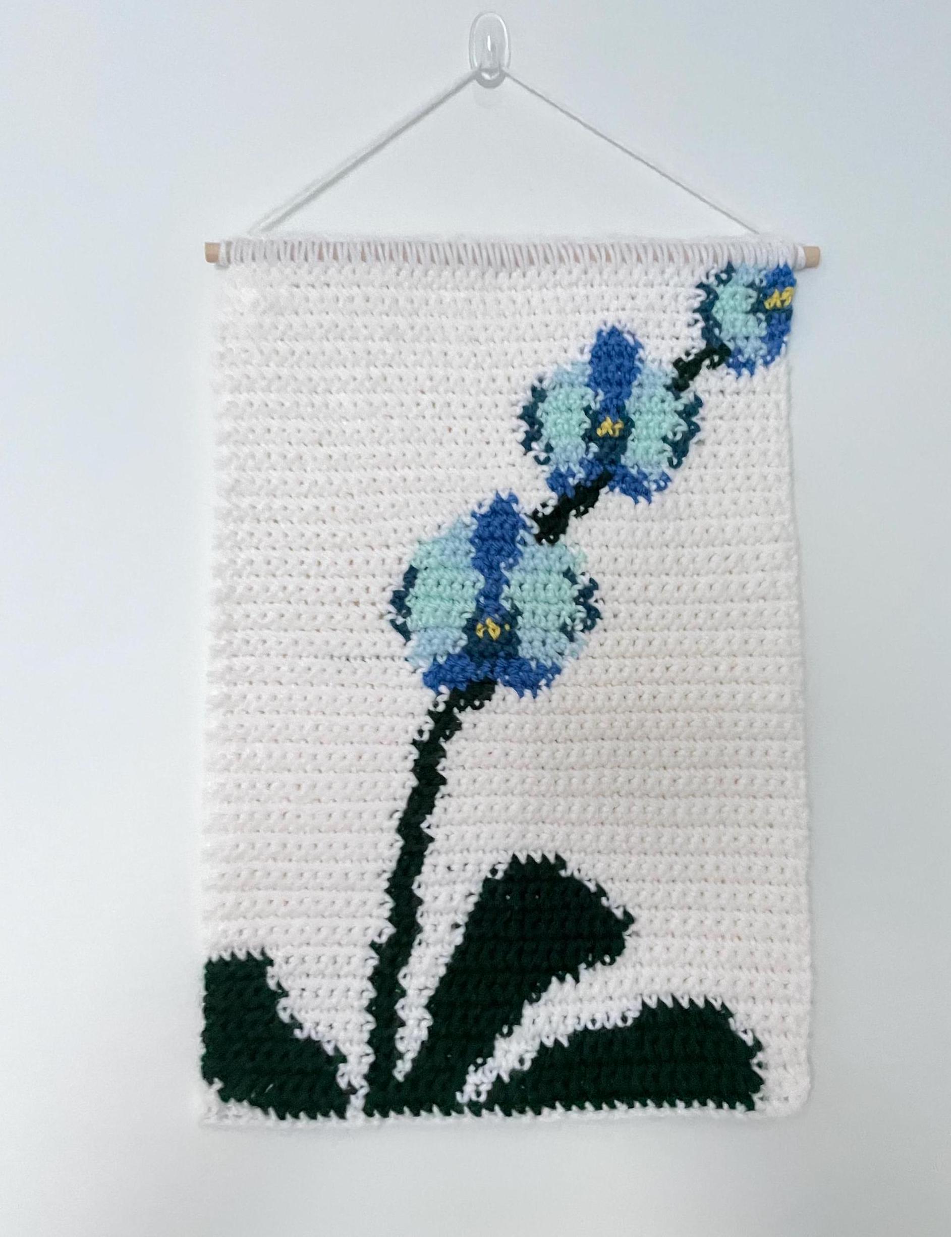 Crochet Pattern Bundle | Orchid Flowers | Crochet Wall Hanging Tapestry ...