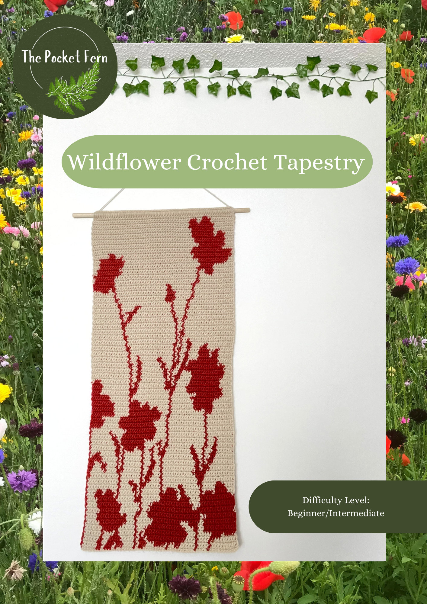 Crochet Pattern | Wildflowers | Crochet Wall Hanging Tapestry | Cute ...