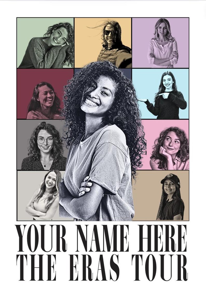 Customized Eras Poster PNG PDF for Printable Concert Poster Grid Eras ...