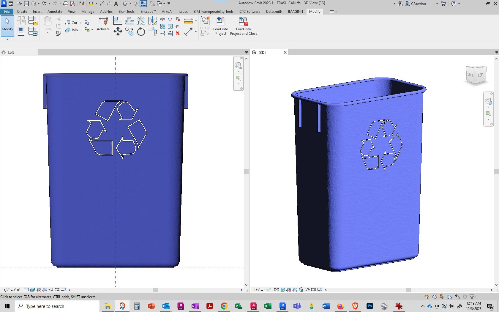 Revit Recycle Bin / Trash Can - Etsy