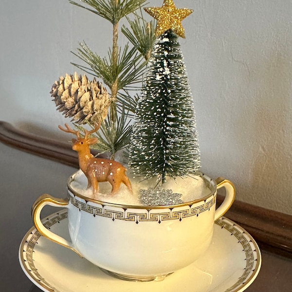 Christmas Tea Cup - Etsy