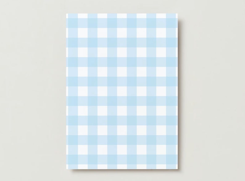 Blue Gingham Birthday Party Invitation, Editable Classic Gingham Boy ...